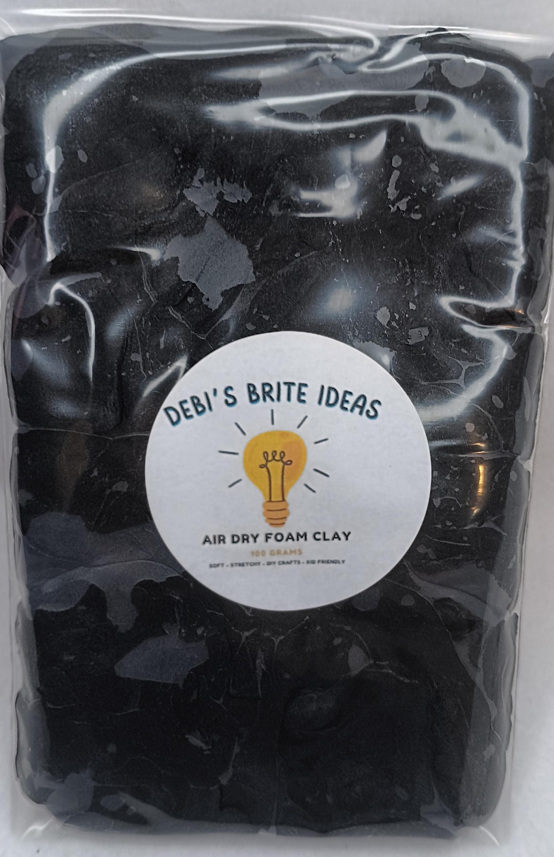 100G (firm Soft) Sample Bag Black Air-dry Foam Clay - Etsy