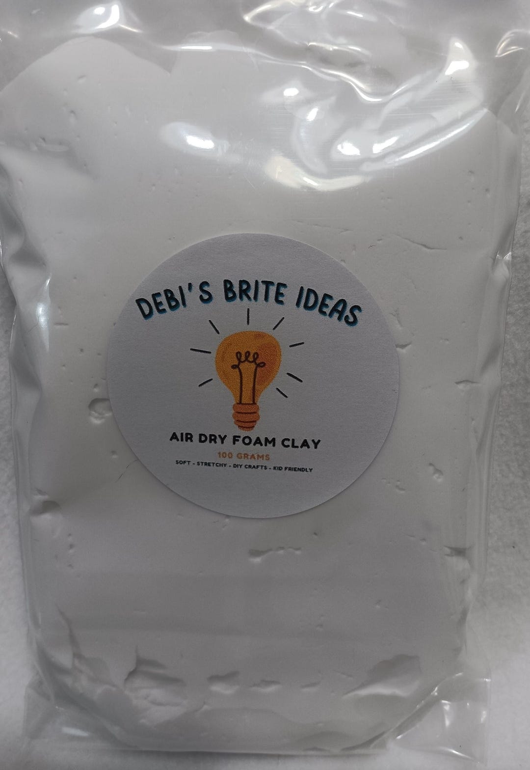 100G (firm Soft) Sample Bag White Air-dry Foam Clay - Etsy
