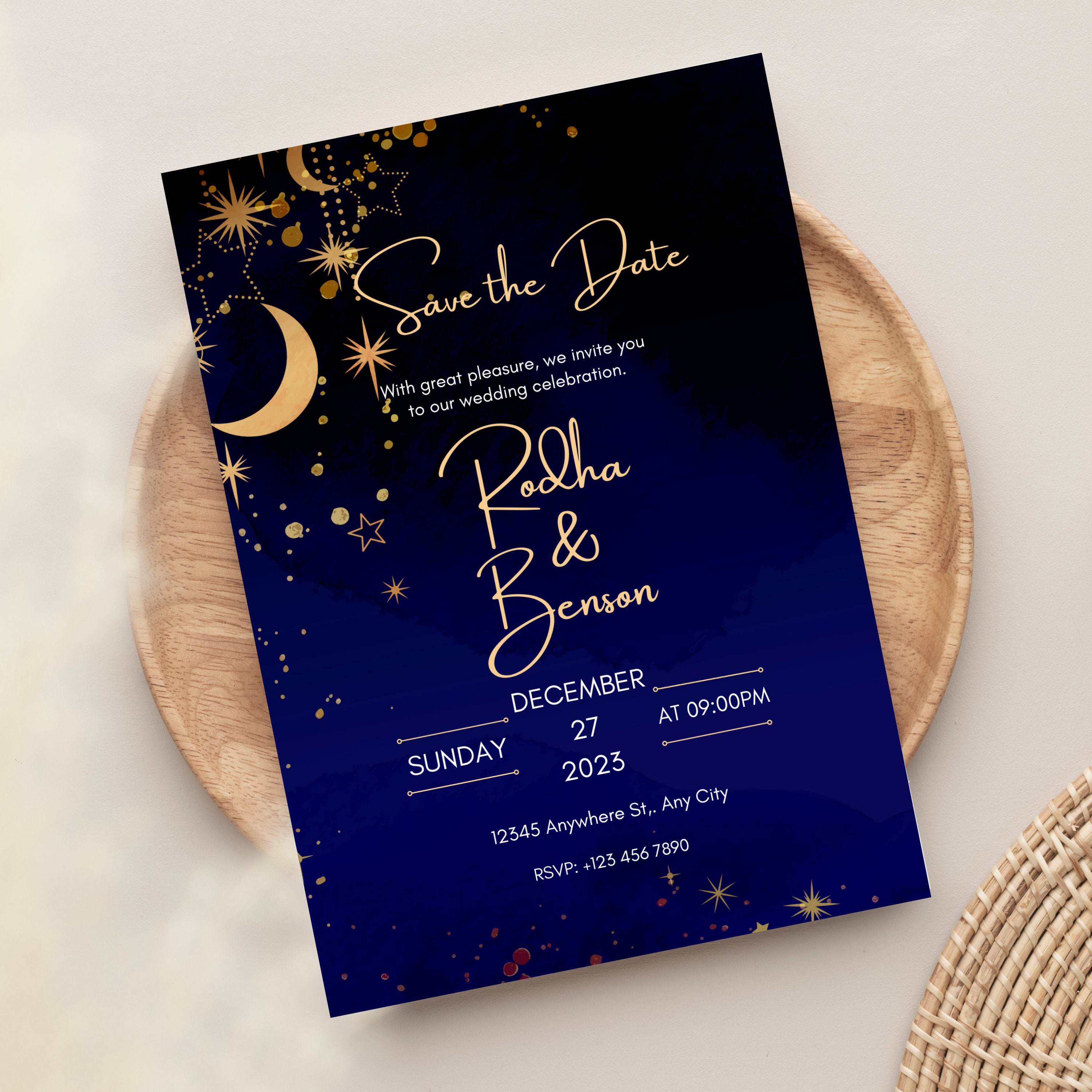 Star Wedding Invitation Celestial Bridal Shower Bundle - Etsy