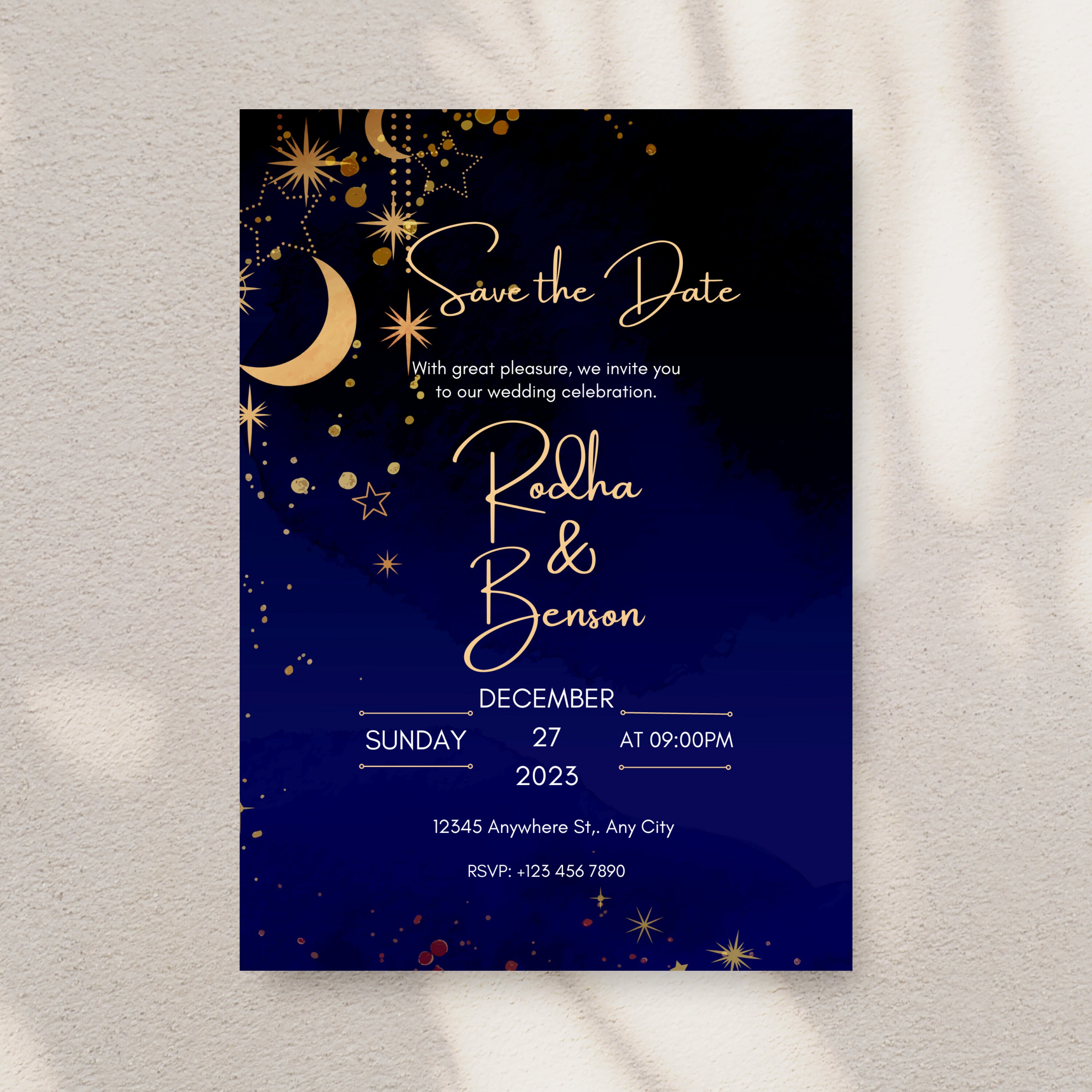 Star Wedding Invitation Celestial Bridal Shower Bundle - Etsy