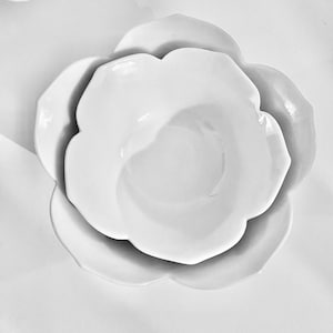 Nesting Porcelain Lotus Bowls Set of 12 - Etsy