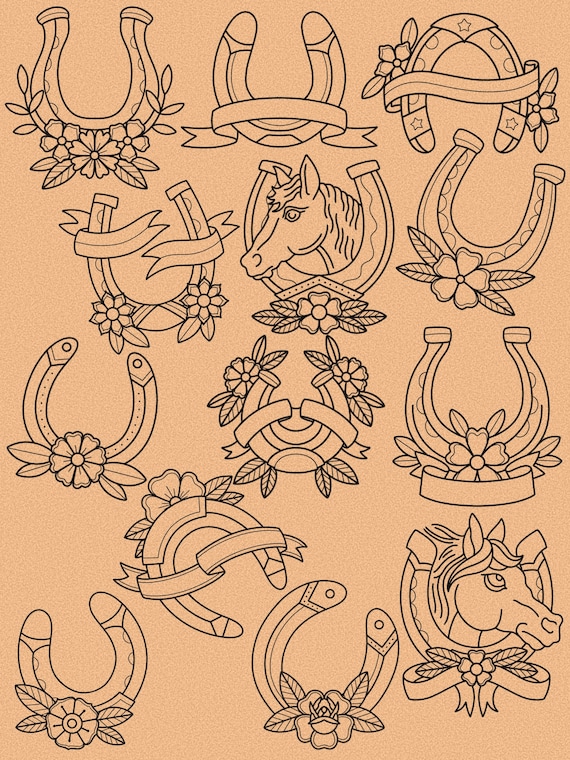 Horseshoe Tattoo Drawings