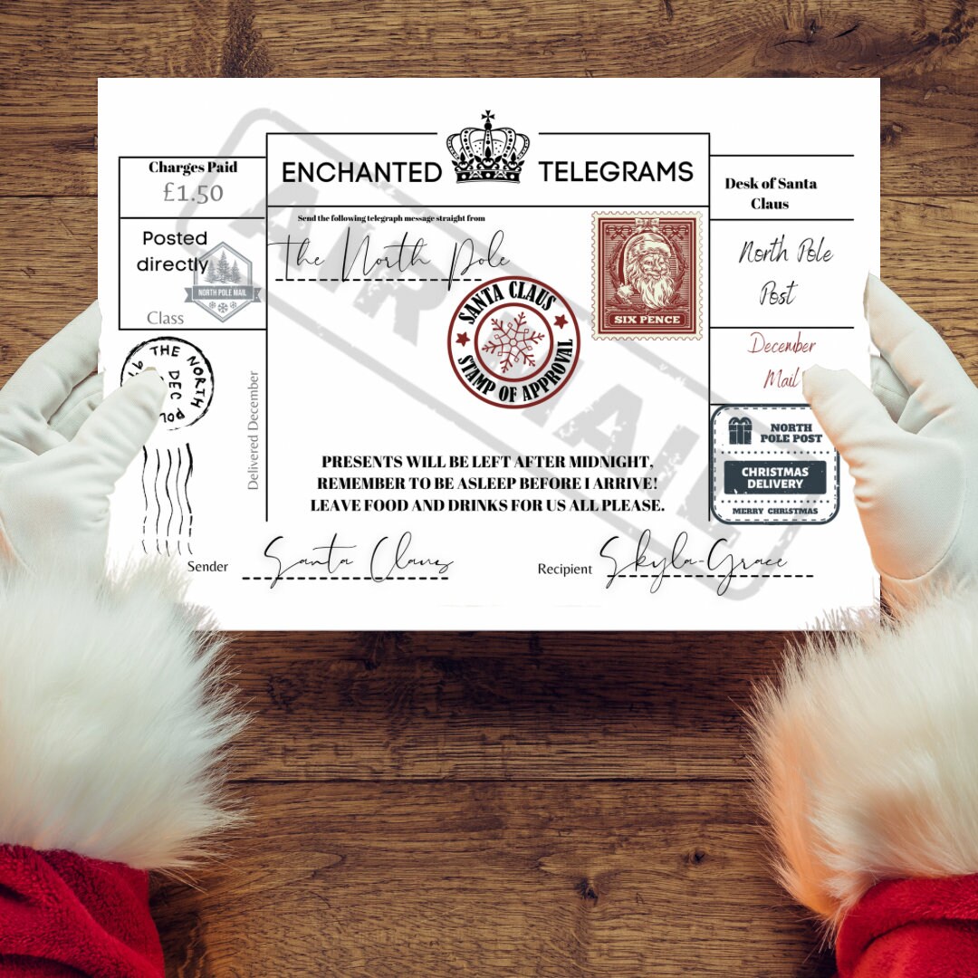 Editable Personalized Letter Telegram Template From the Desk - Etsy