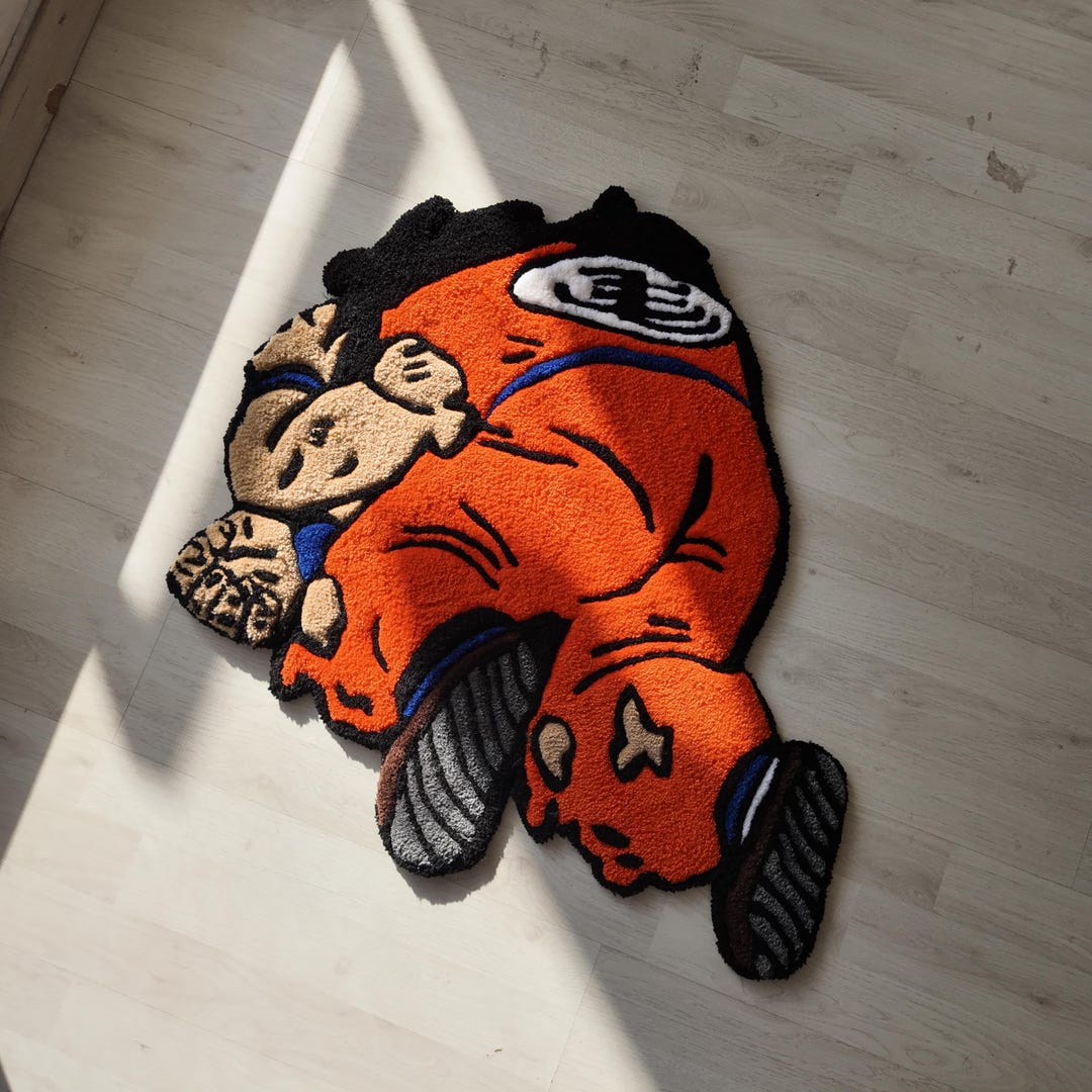 Yamcha Tufted Wool Rug, Dragon Ball Z Anime Decor (70cm) - Etsy