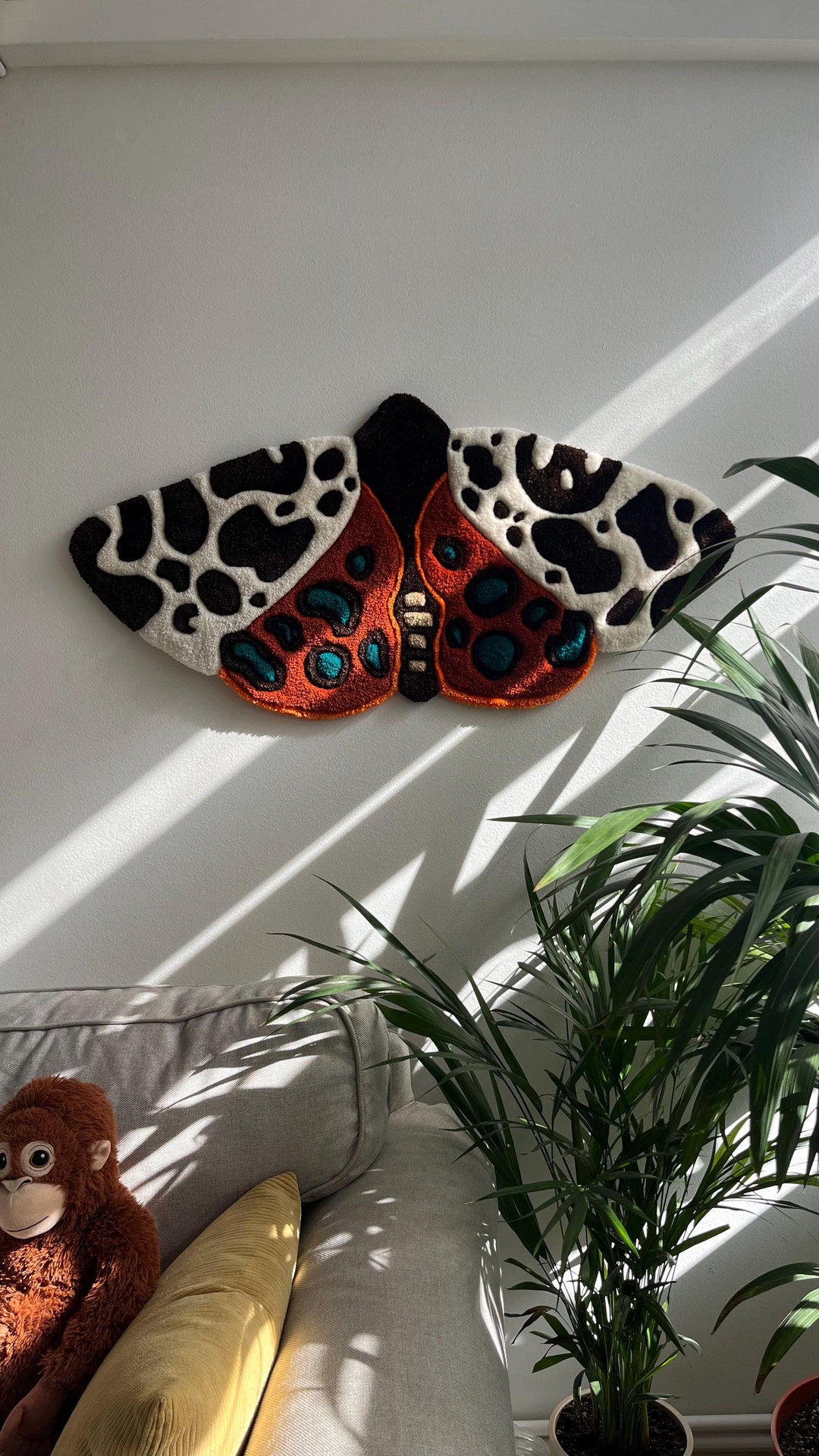 Handmade Tufted Butterfly Rug / Handmade Rug, Butterfly Home Decor ...
