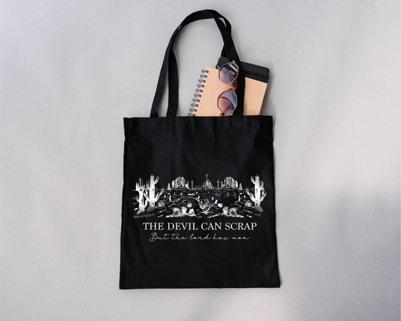 The Devil Can Scrap but the Lord Has Won Tote Bag, Zach Bryan Tote Bag, Western Tote Bag ...