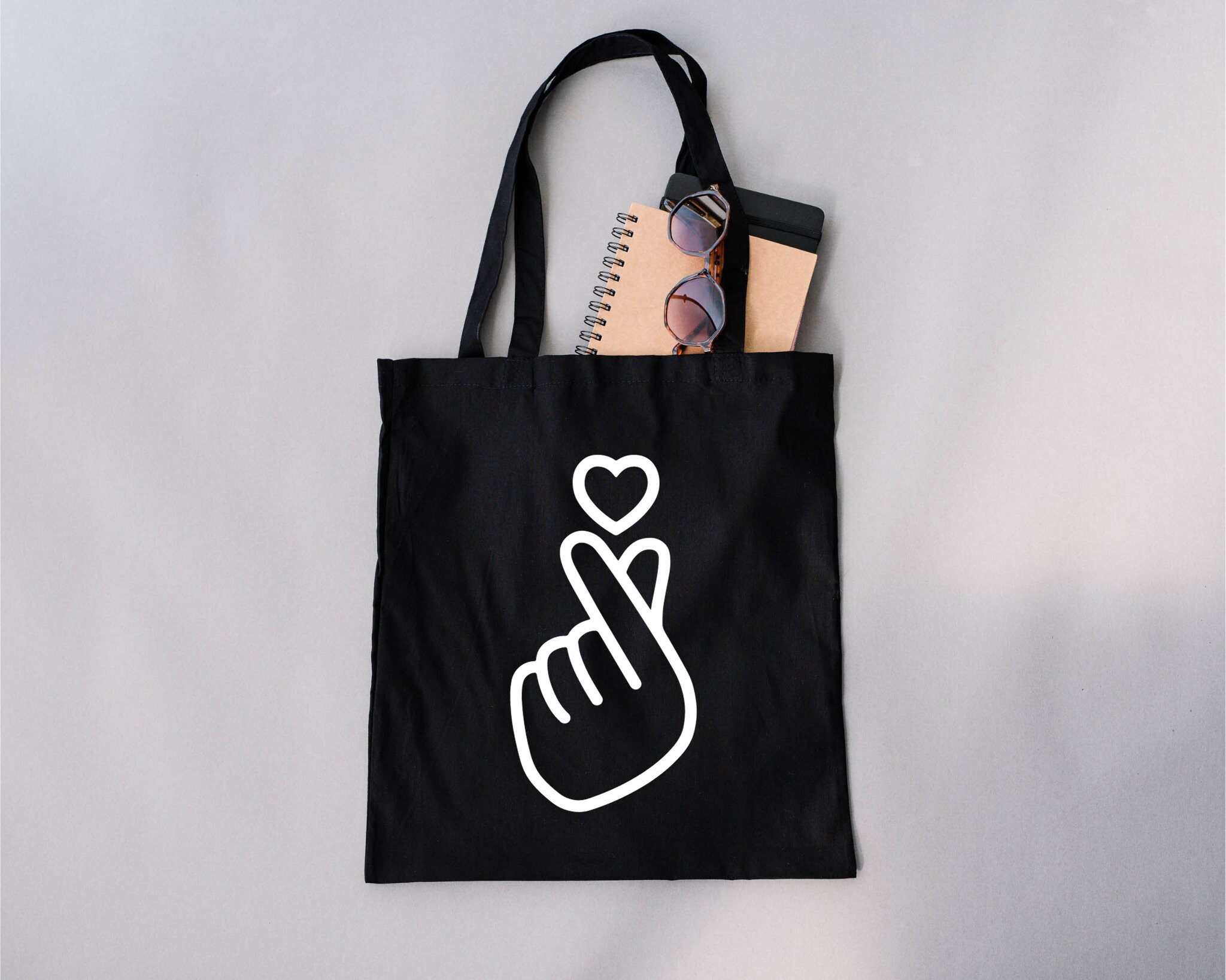 Finger Heart Tote Bag,cute Finger Heart Bag,valentine Love Bag ...