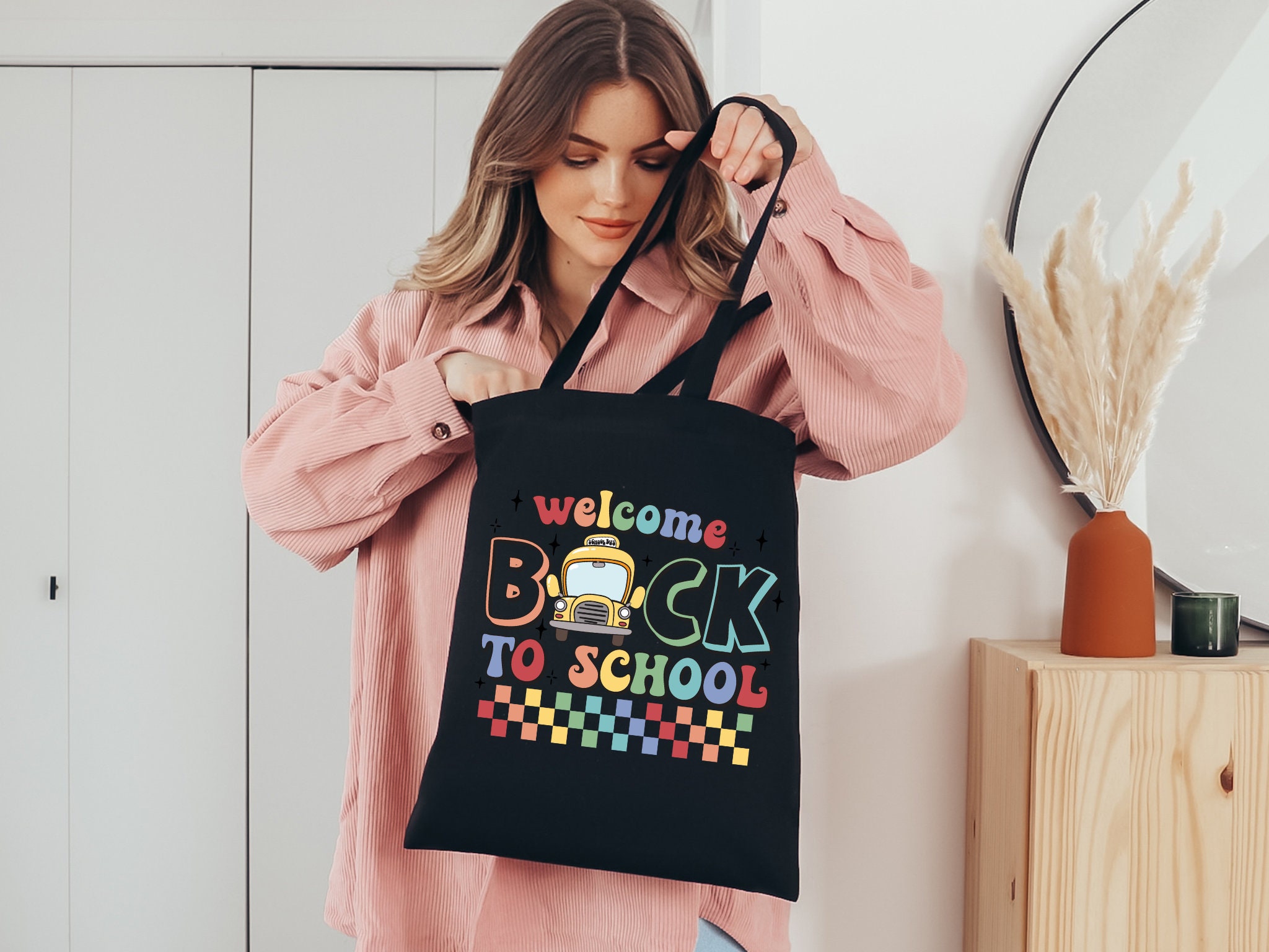 Welcome Back to School Tote Bag, First Day of School Bag, Teacher Bag ...