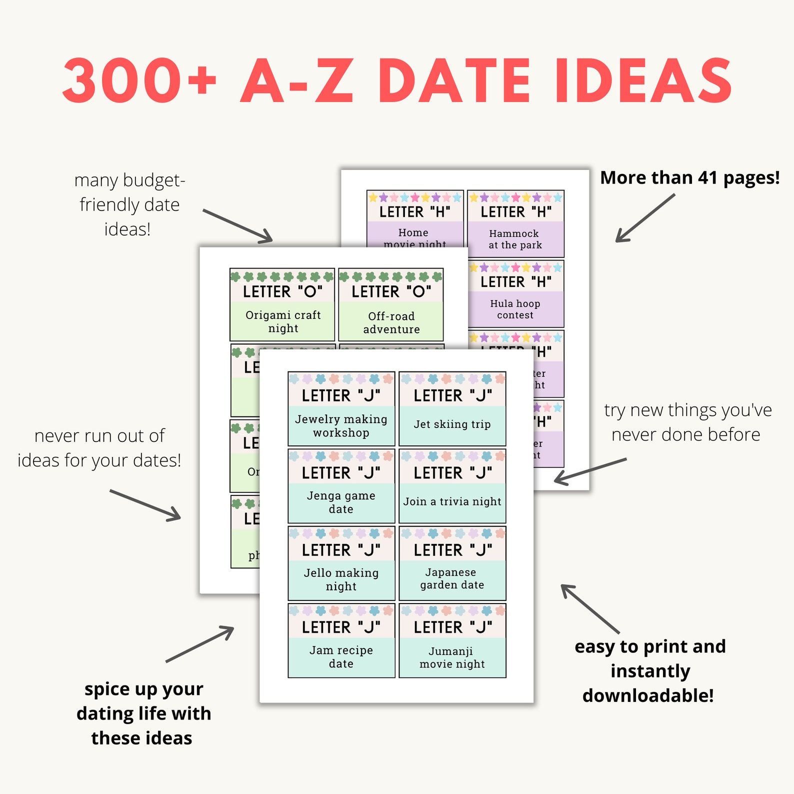 Alphabet Date Ideas, Alphabet Dates From A-Z, 300 Printable Date Ideas ...