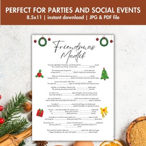 Friendsmas Madlibs Game, Friendsmas Game Printable, Friendsmas Game ...