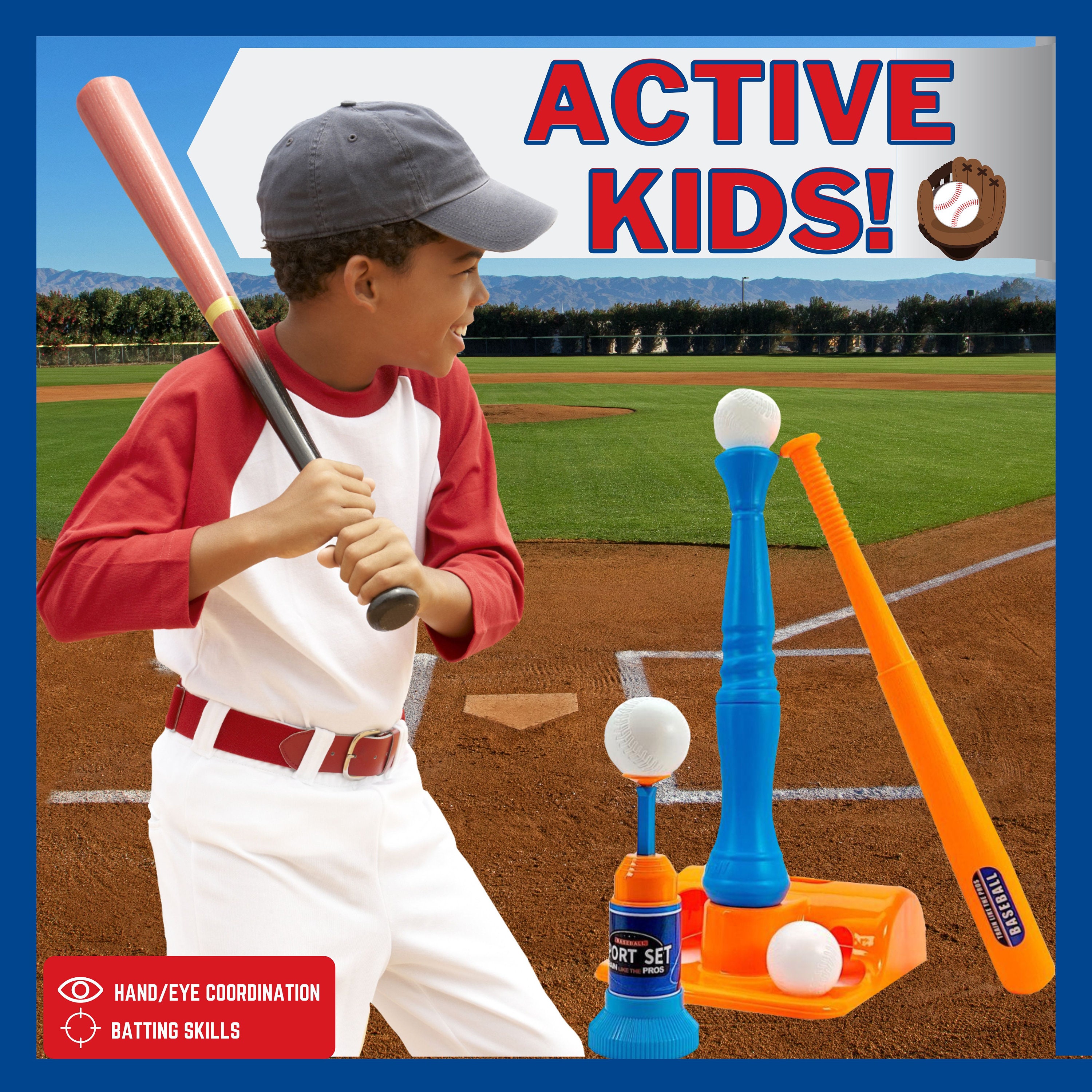 Kids T-ball Set With BALL LAUNCHER - Etsy