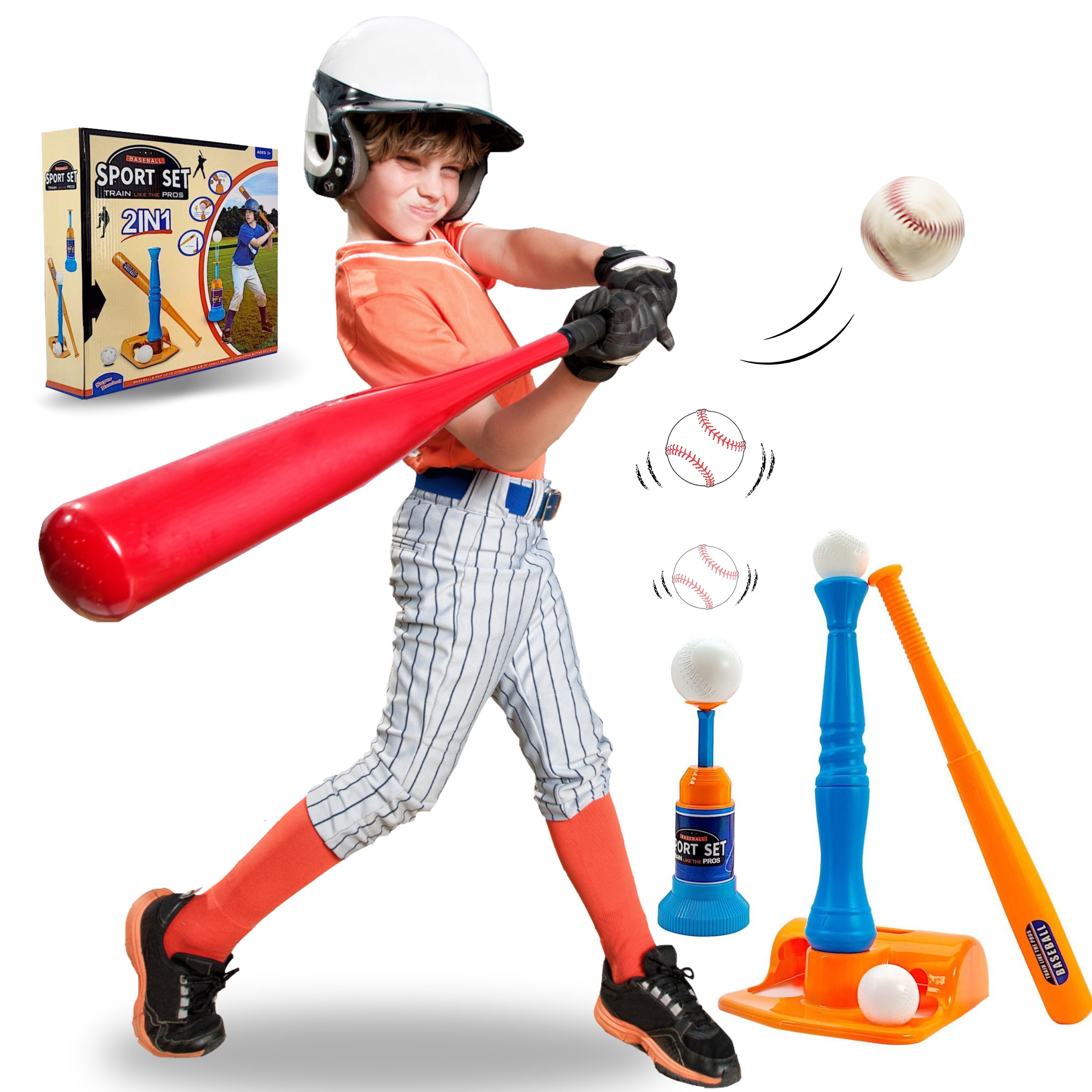 Kids T-ball Set With BALL LAUNCHER - Etsy
