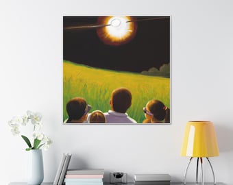 Total Solar Eclipse Gallery Wrapped Canvas - Etsy