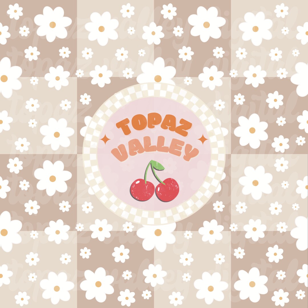 Neutral Checkered Flower Seamless Pattern - Retro Checker Seamless ...