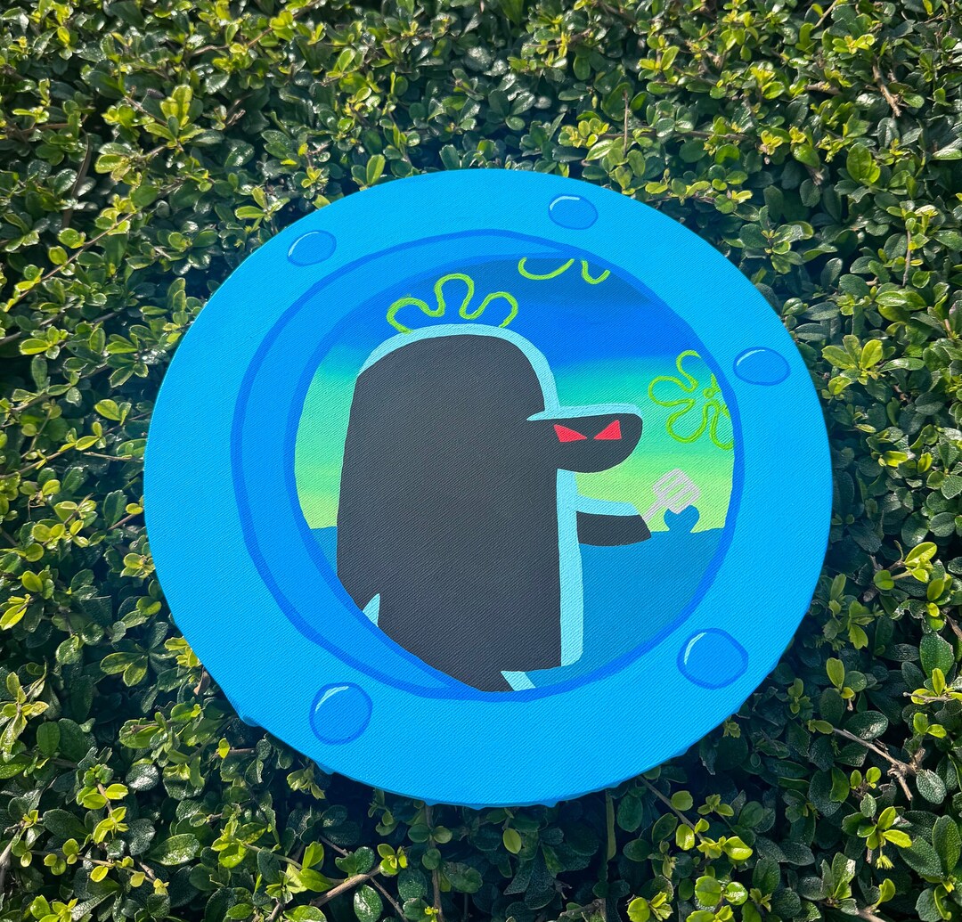 Hash-slinging Slasher Spongebob Window Painting large - Etsy