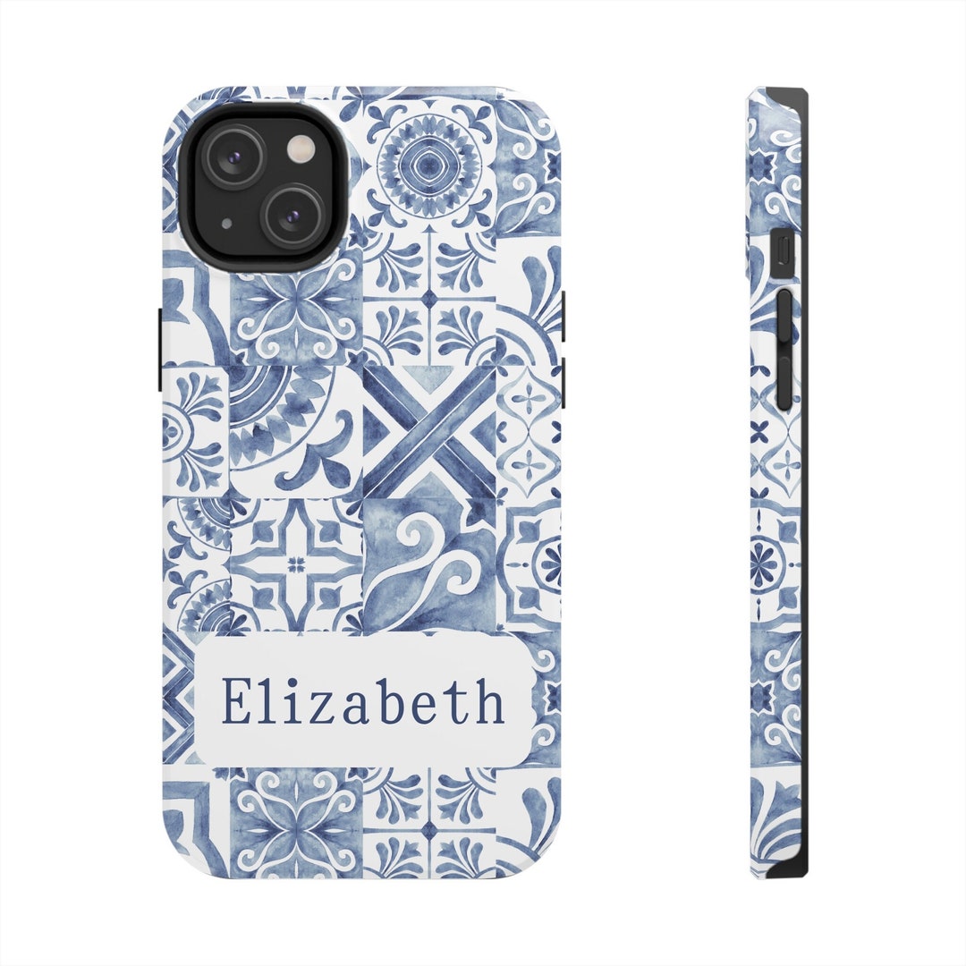 Personalized Portuguese Tile iPhone Case Custom iPhone Case Blue ...