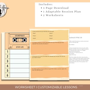 Soundtrack of My Life: Music Therapy Fun Worksheet - Etsy