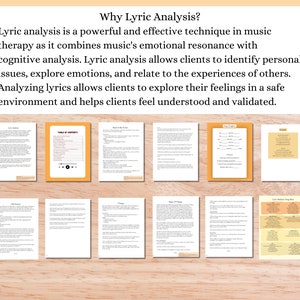 Music Therapy & Lyric Analysis Bundle: Worksheets and Session Plans - Etsy