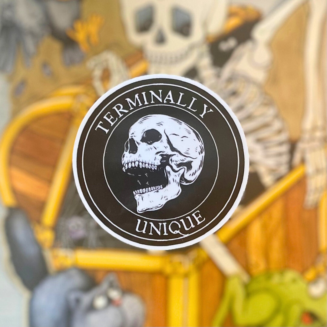 Terminally Unique Recovery Sticker, Skeleton Sticker, Waterproof - Etsy