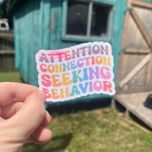 Connection Seeking Behavior Sticker, Holographic, Neurodiversity, BCBA ...