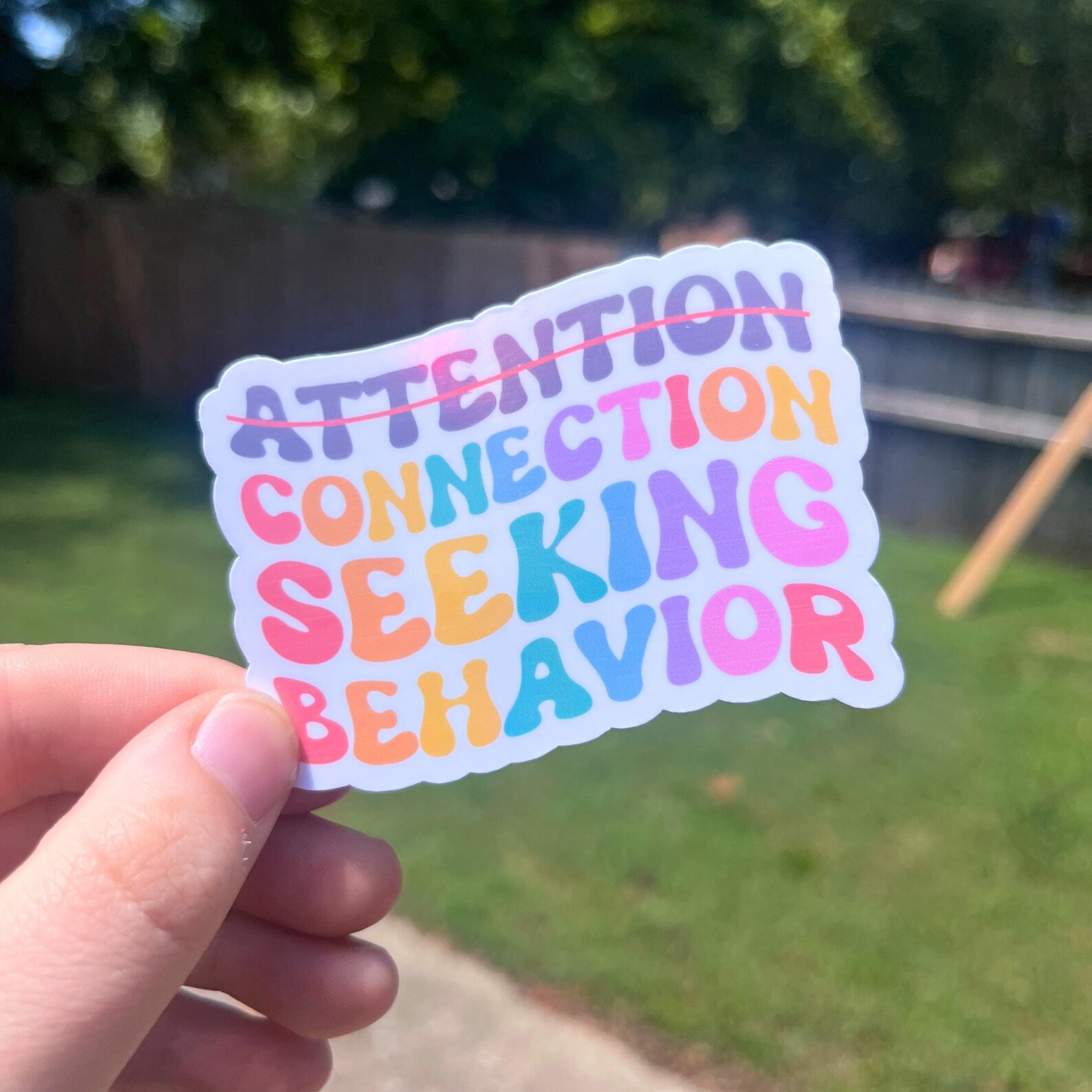 Connection Seeking Behavior Sticker, Holographic, Neurodiversity, BCBA ...