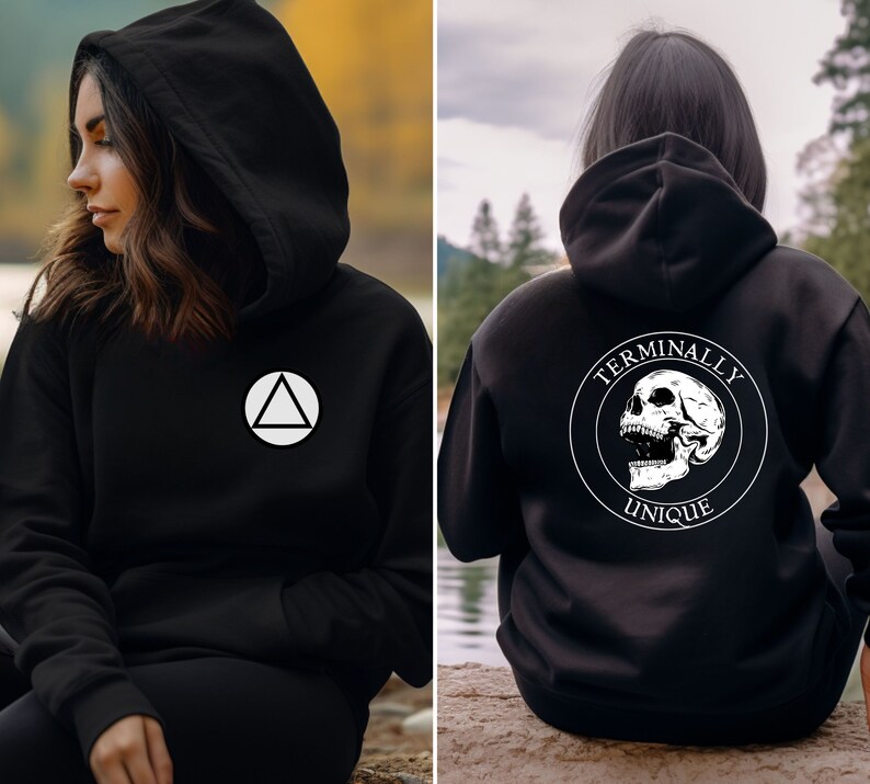 Terminally Unique AA Sobriety Sweatshirt, Recovering Alcoholic, 12 Step ...