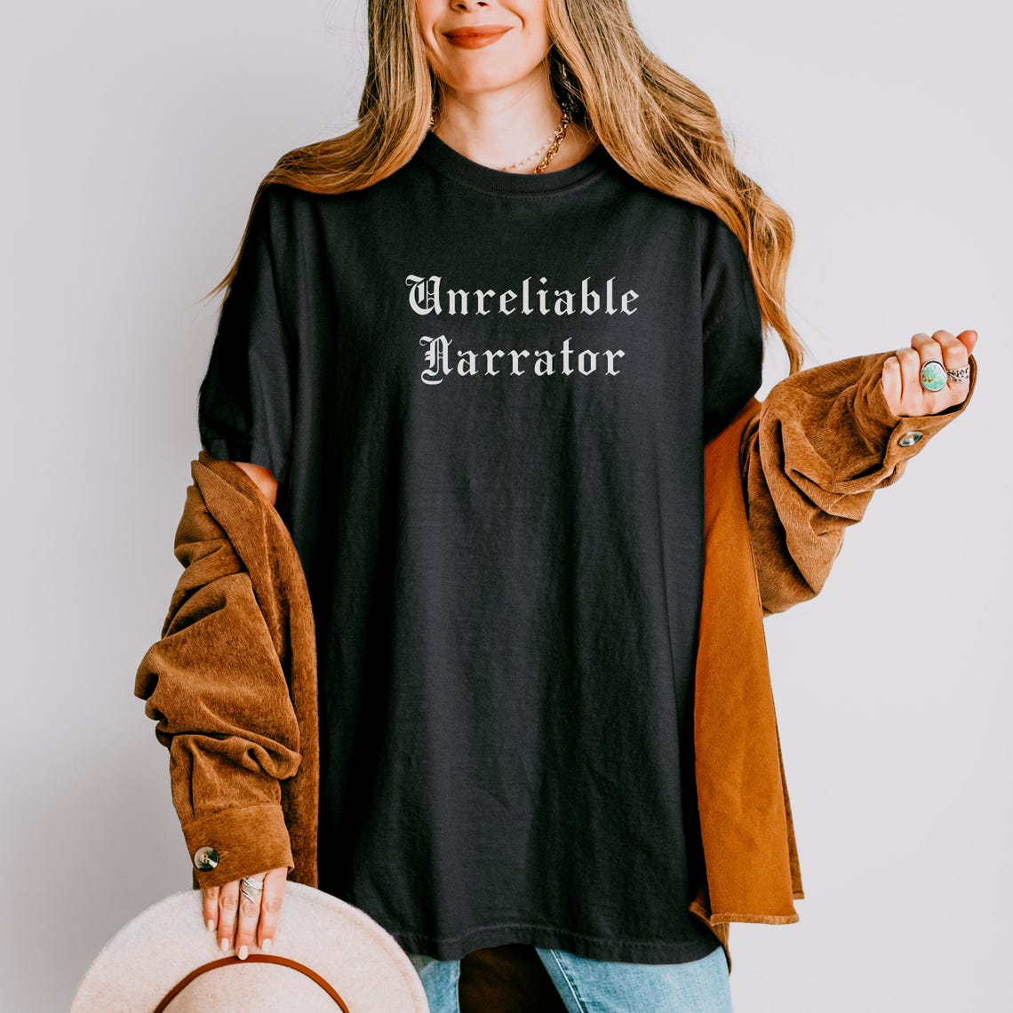 Unreliable Narrator Shirt, Gothic Literary Tee, Bookish Gifts, Light ...