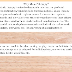 Music Therapy Worksheets and Session Plans Therapy Tools - Etsy