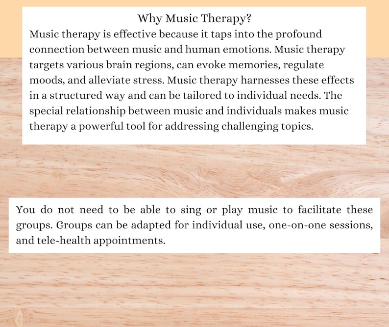 Music Therapy Worksheets and Session Plans Therapy Tools - Etsy