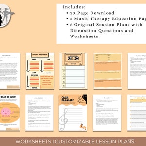 Music Therapy Worksheets and Session Plans Therapy Tools - Etsy
