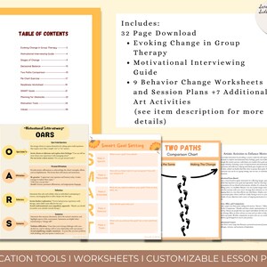 Behavior Change Therapy Worksheets, Questions, and Session Plans ...