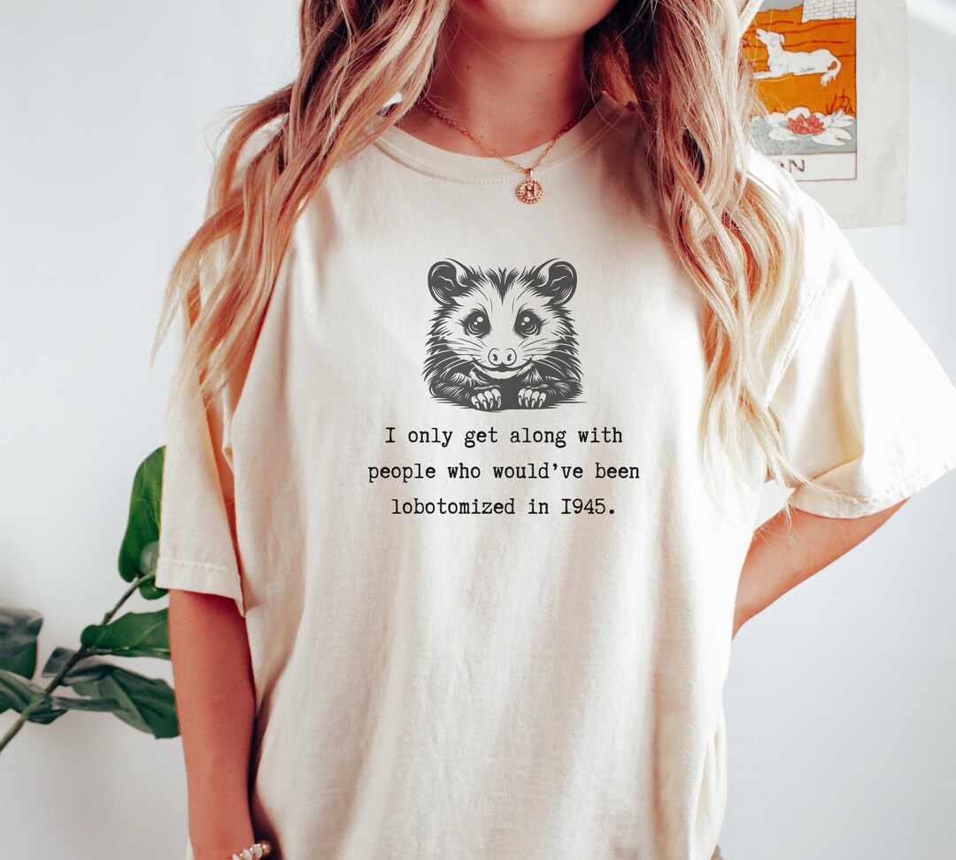 Possum Lobotomy Shirt, Dark Humor Gifts, Meme Shirt, Trashcore, Funny ...