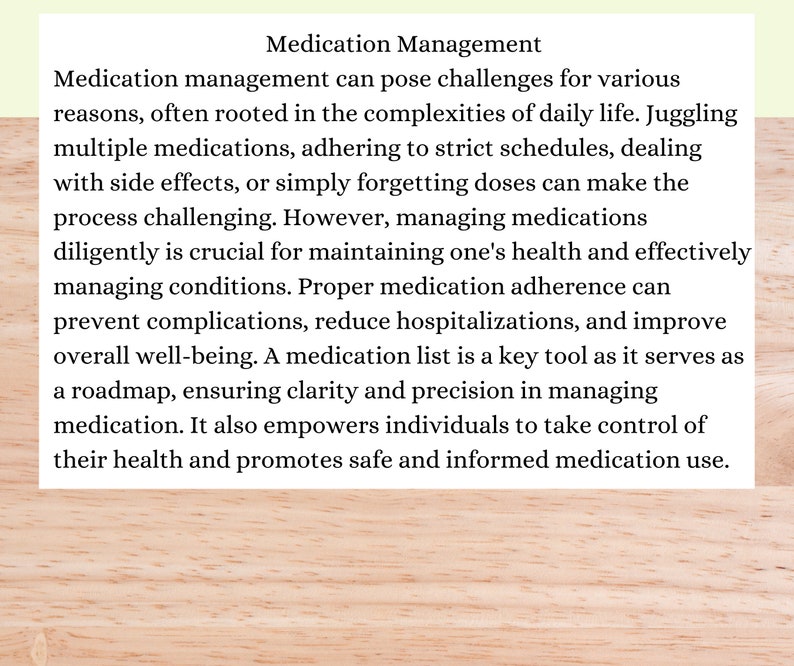 Medication Log Template and Medication Management Tip Sheet Medication ...
