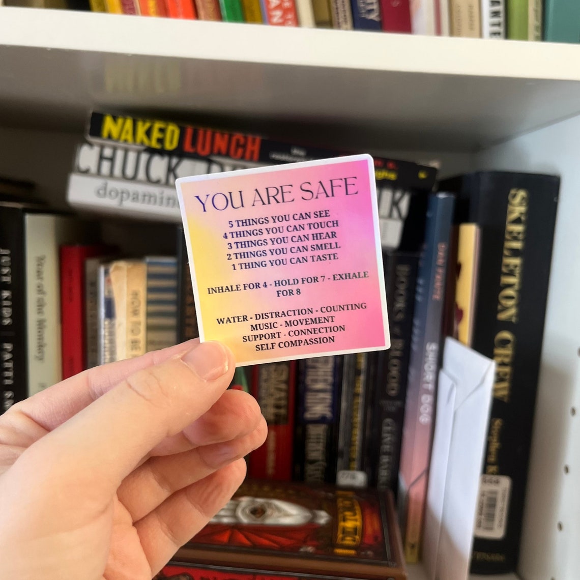 You Are Safe Coping Skills Sticker, Holographic Waterproof Sticker ...