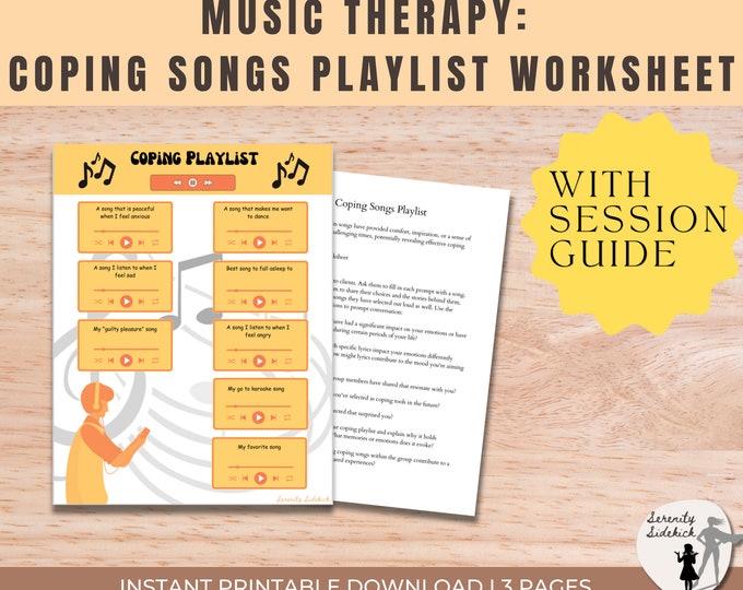 Ultimate Coping Playlist Worksheet - Etsy Canada