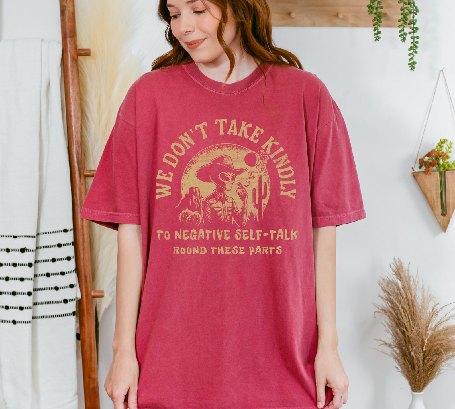 Negative Self-talk Alien Shirt, Funny Mental Health Shirt, Therapy ...