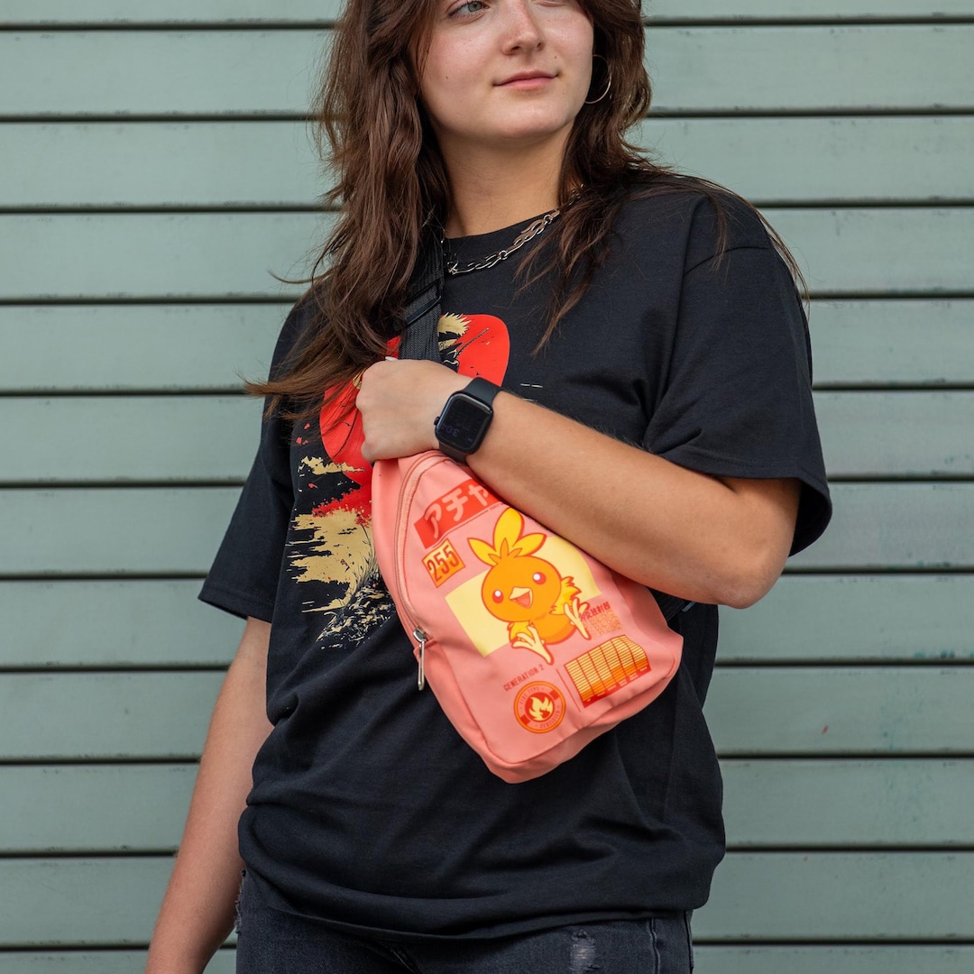 Torchic Pokémon Sling Bag - Cute Anime Shoulder Backpack - Fire Type ...