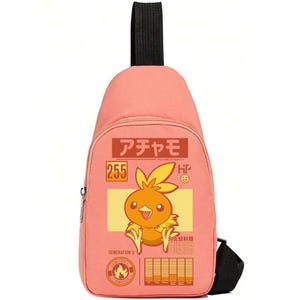 Torchic Pokémon Sling Bag - Cute Anime Shoulder Backpack - Fire Type ...
