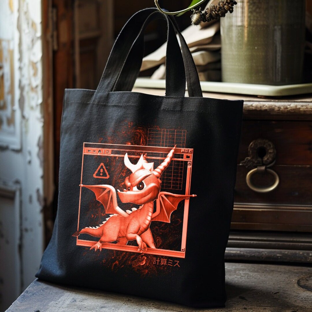 Spyro 2 Ripto's Rage Retro Playstation Tote Bag Vaporwave Nostalgic ...