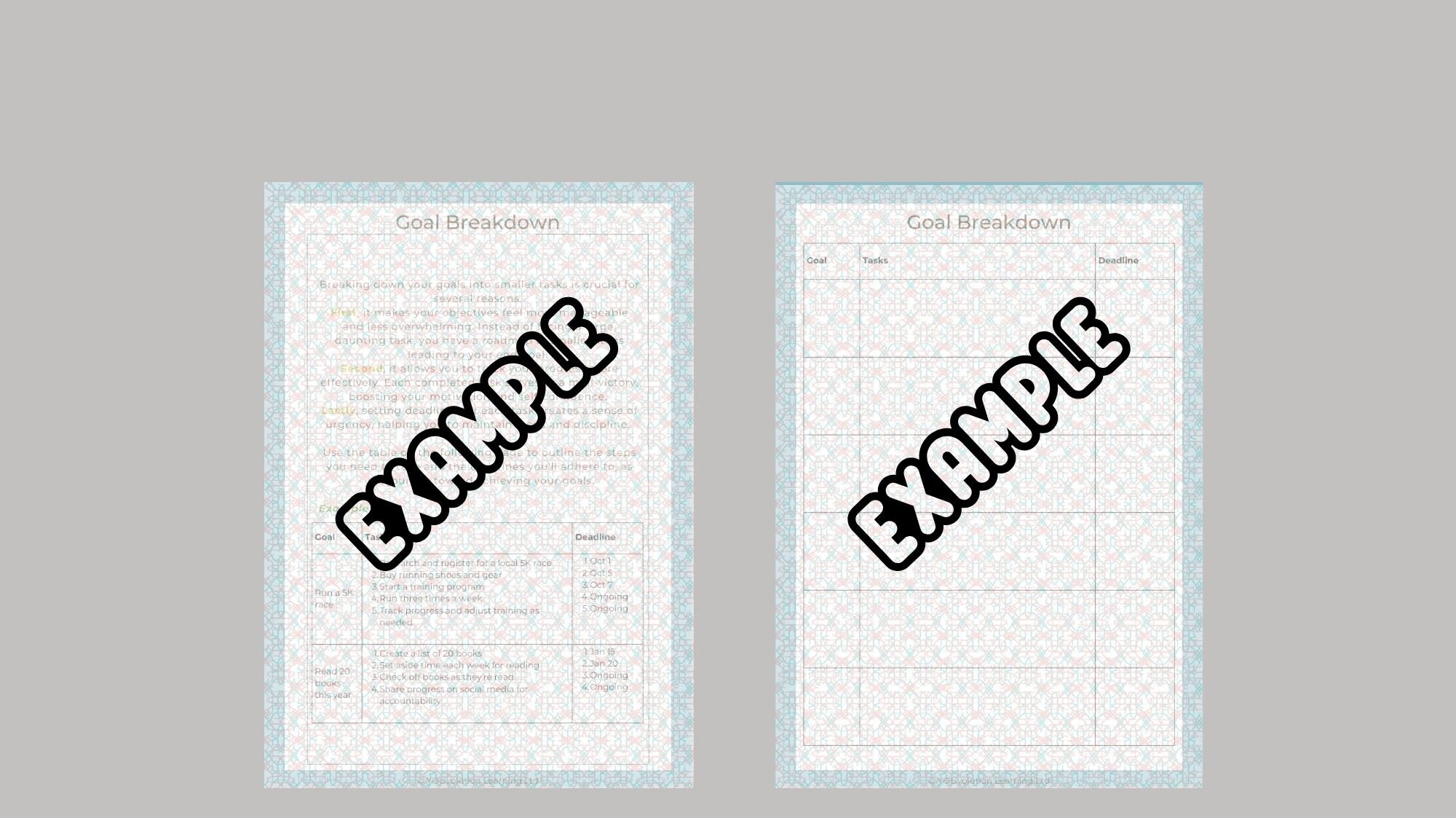 Goal Breakdown Worksheet: Your Step-by-step Guide to Achieving Success ...