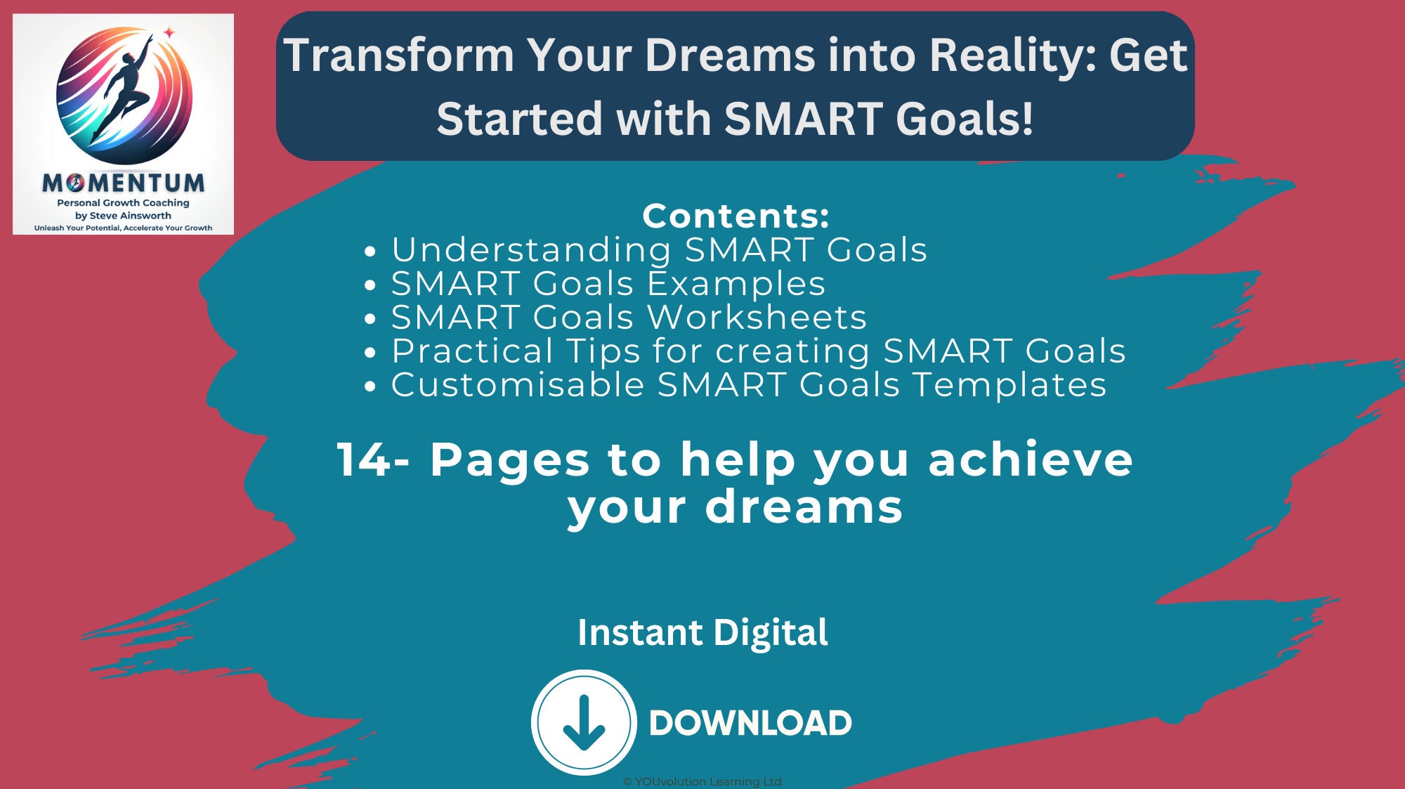 SMART Goals Success Kit | Comprehensive Digital Guide & Templates for ...