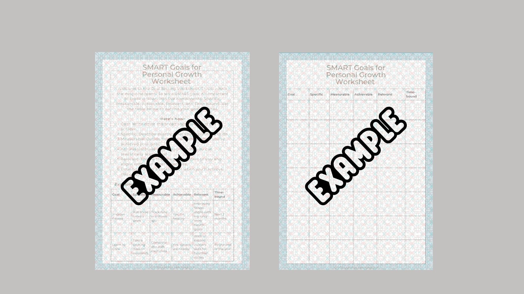 Personal Growth SMART Goals Worksheet: Your Blueprint for Success! - Etsy