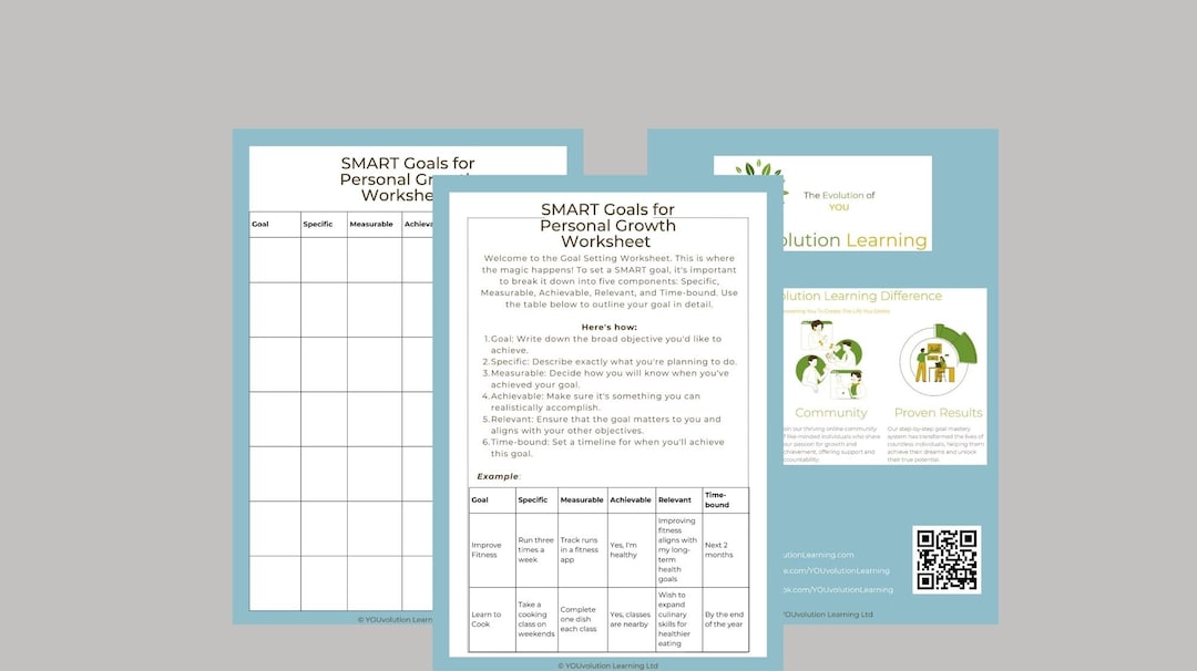 Personal Growth SMART Goals Worksheet: Your Blueprint for Success! - Etsy