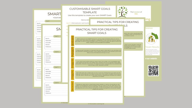 Customisable SMART Goals Template - Etsy