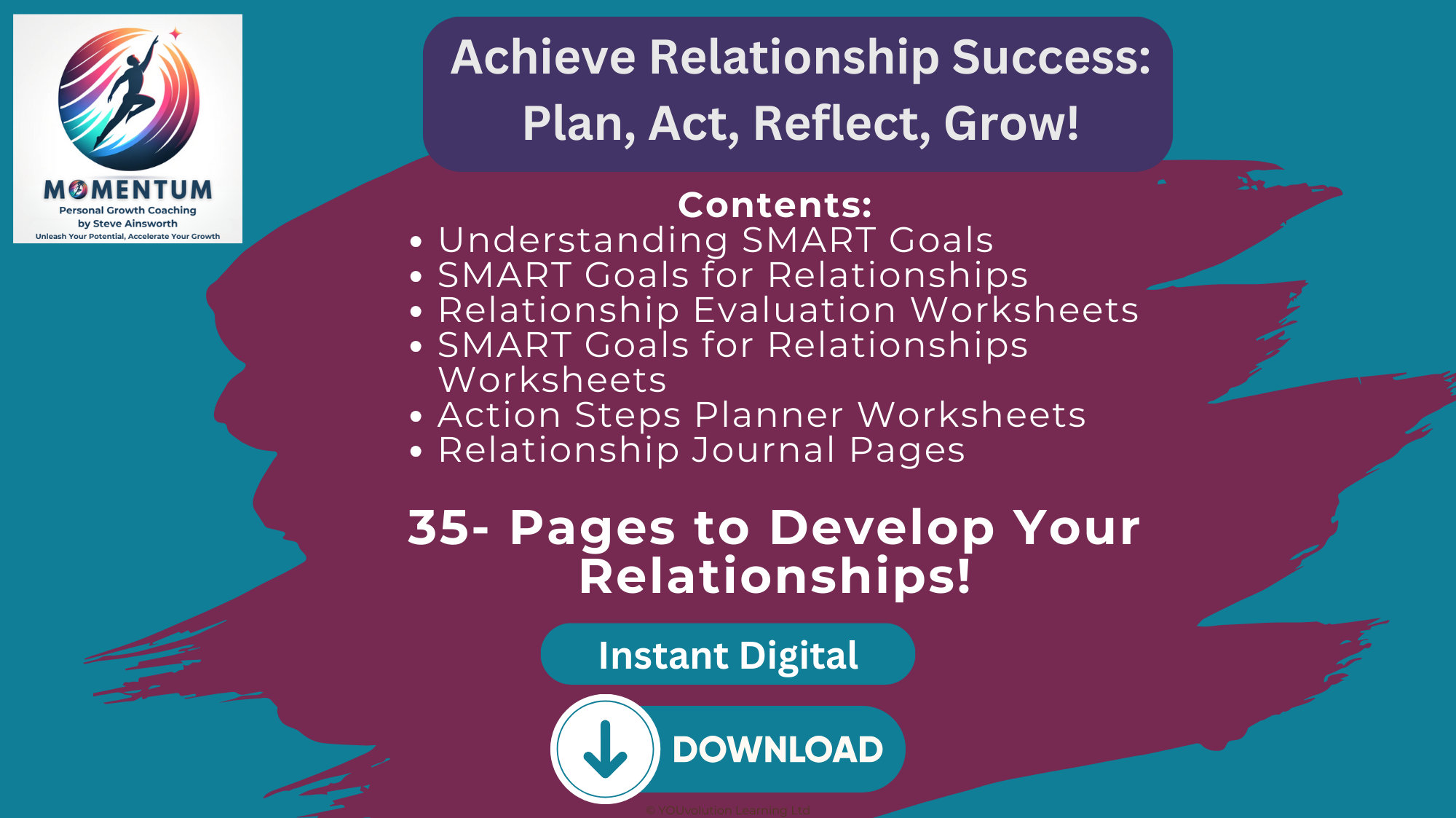 Relationship SMART Goals Planner: A Step-by-step Guide to Enhancing ...