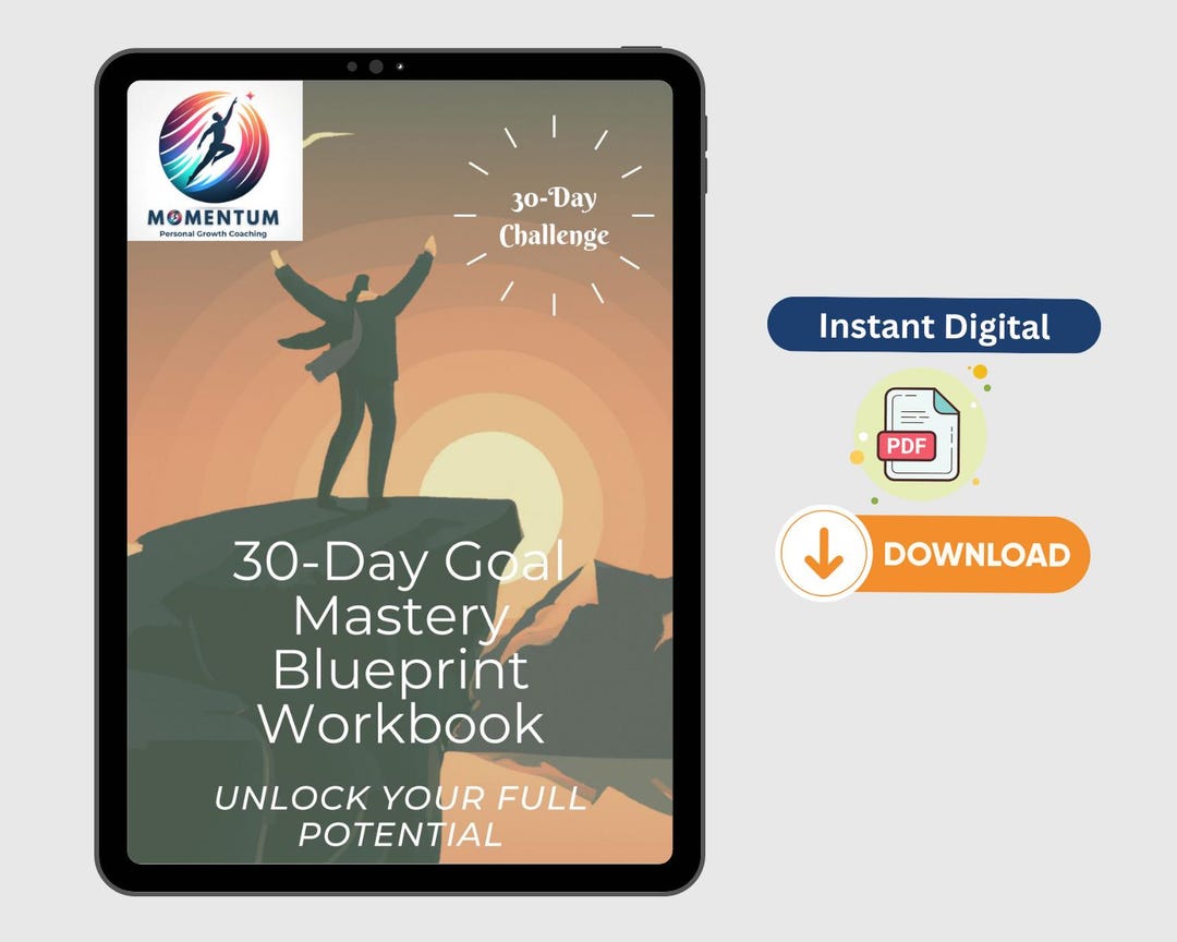 Goal Planner Printable · 30-day Goal Mastery Workbook · Habit & SMART ...