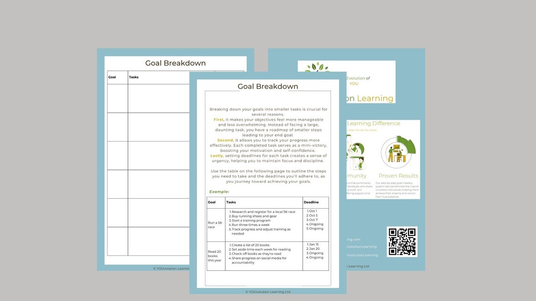 Goal Breakdown Worksheet: Your Step-by-step Guide to Achieving Success ...
