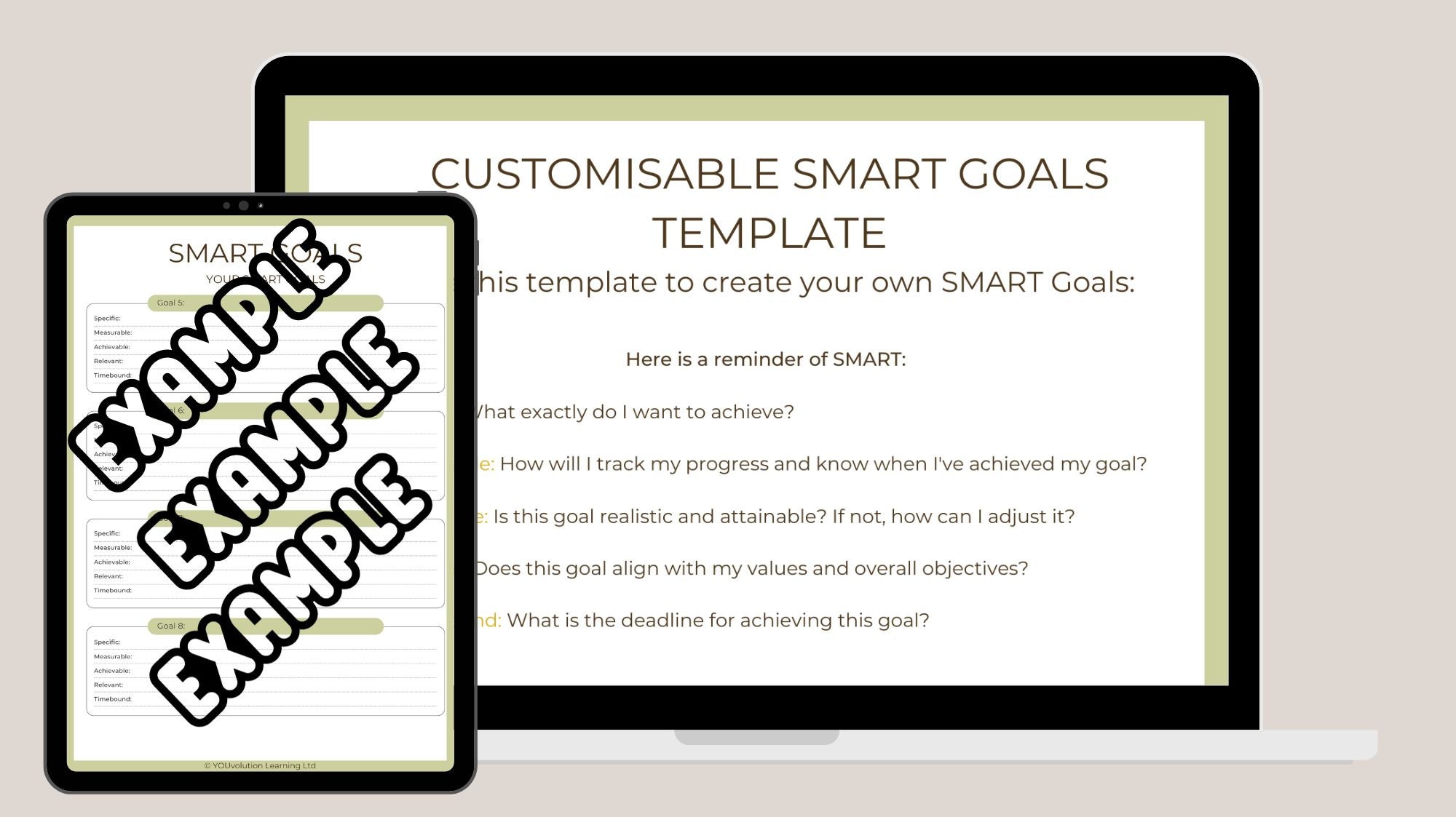 Customisable SMART Goals Template - Etsy
