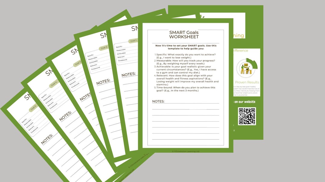 SMART Goals Fitness Worksheet - Structured Path to Your Health ...