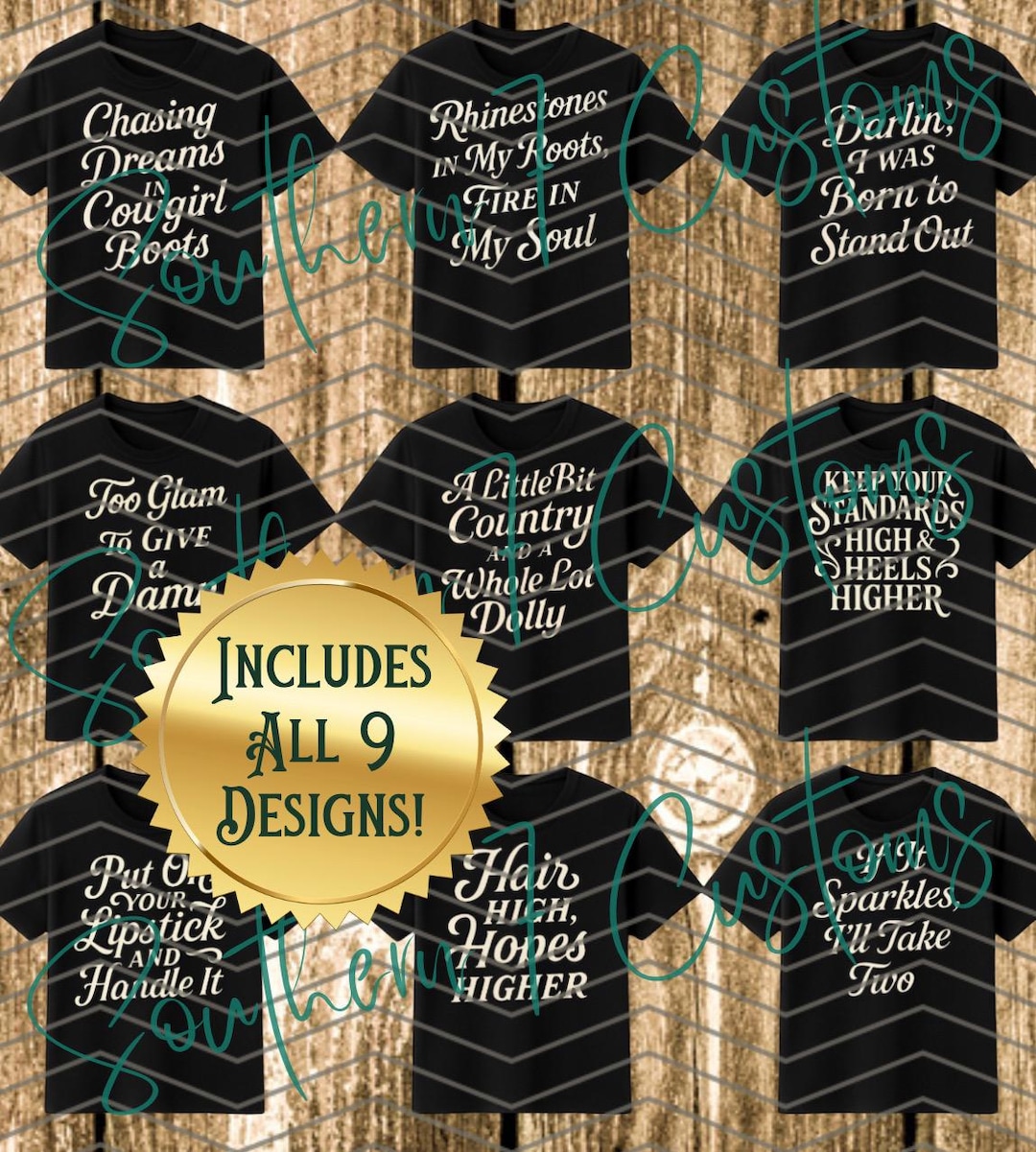 Dolly Parton Inspired Digital Design PNG. Includes ALL 9 Designs ...